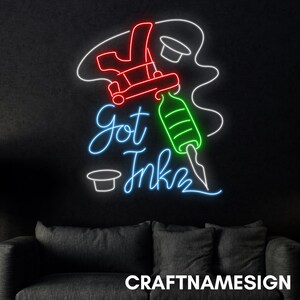 Got Ink Tattoo Led Sign, Got Ink Tattoo Neon Sign, Custom Neon Sign ...