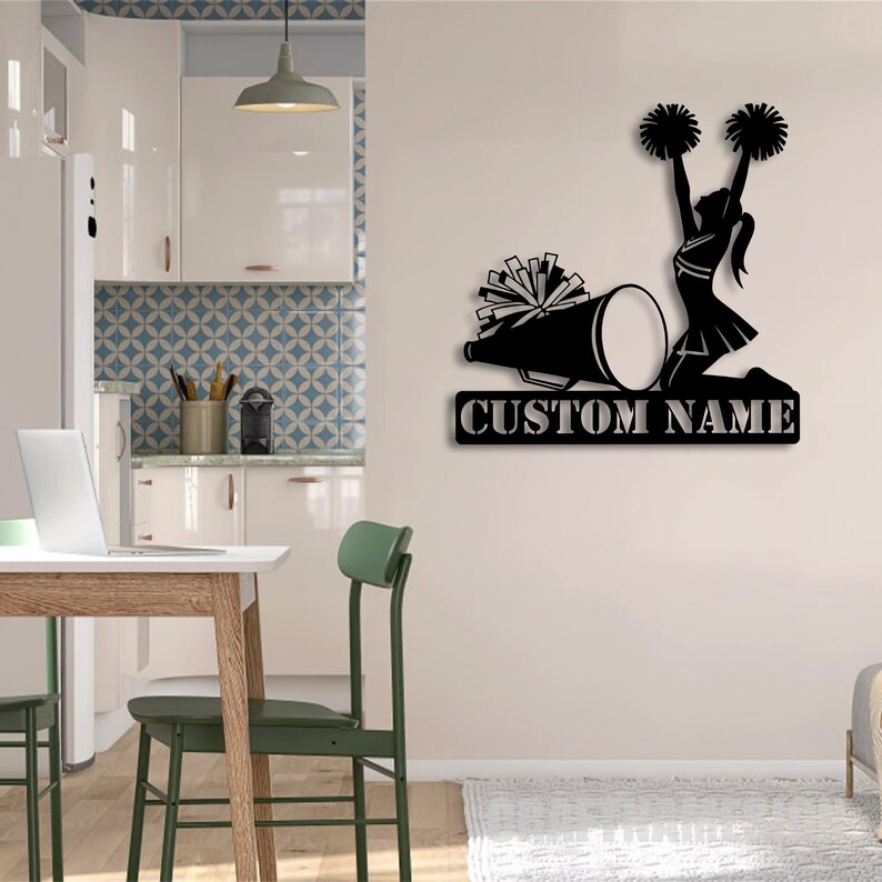 Custom Cheerleading Lover Metal Sign, Cheerleading Metal LED Decor ...