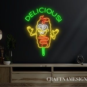 Delicious Elote Neon Sign, Elote Led Sign, Custom Neon Sign, Fast Food ...