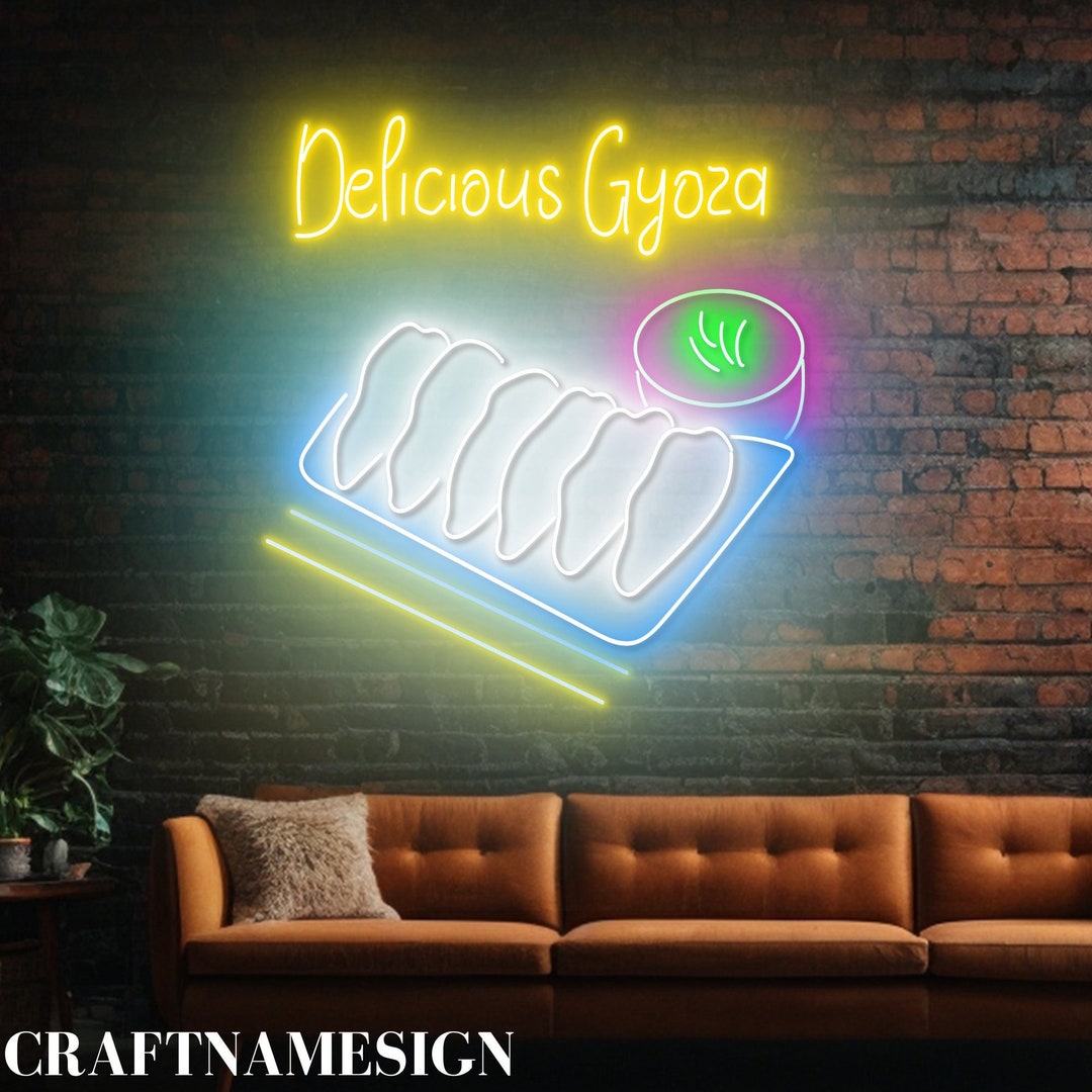Delicious Gyoza Neon Sign, Japanese Gyoza Led Sign, Custom Neon Sign ...