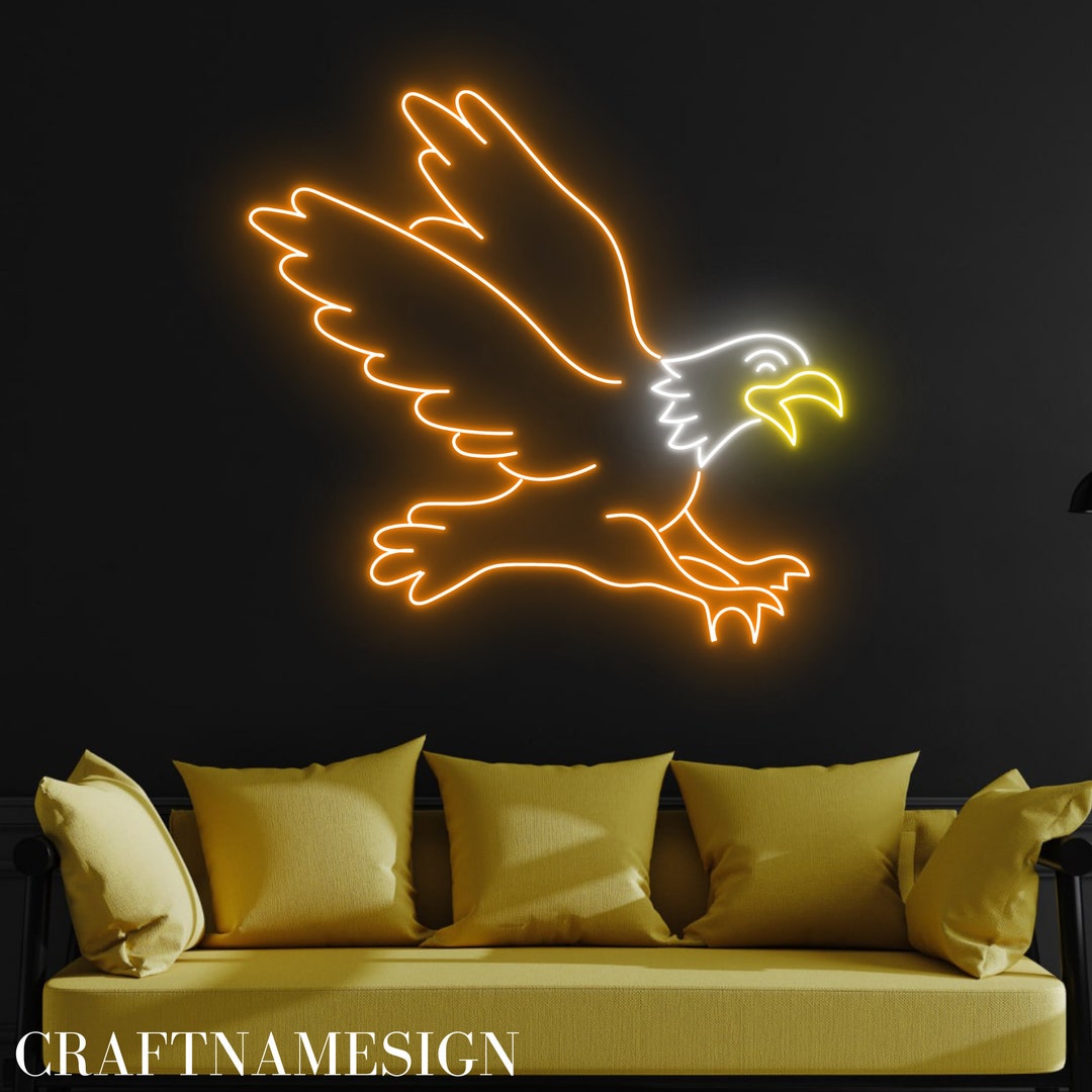 Bald Eagle Neon Led Sign for Independence Day Decor, Custom Neon Sign ...
