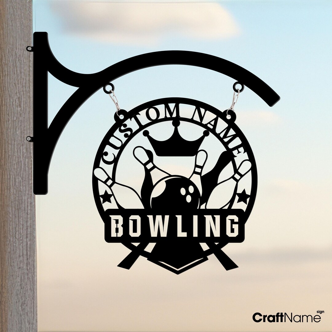 Custom Bowling Metal Sign for Storefront Wall Hangings, Bowling Metal ...