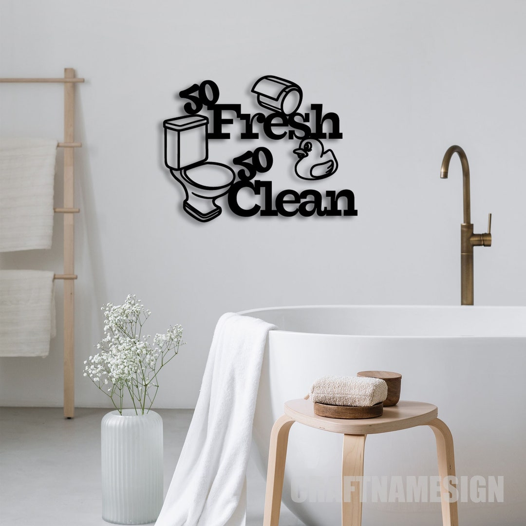 So Fresh so Clean Metal Sign for Bathroom Decoration, Toilet & Restroom ...