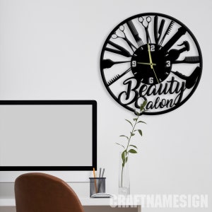 Beauty Salon Metal Wall Clock, Wall Clock Unique for Home Decor and ...
