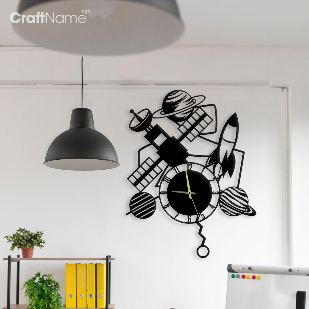 Aerospace Engineer Pendulum Acrylic Wall Clock, Unique Minimalist Clock ...
