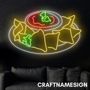 Plate of Nachos Neon Sign, Nachos Led Sign, Custom Neon Sign, Fast Food ...