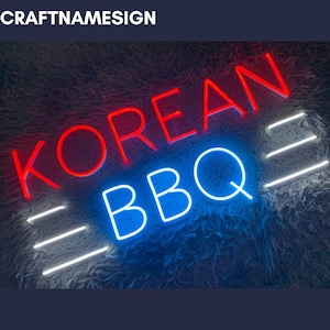 Korean BBQ Neon Sign, Korean Barbecue Led Sign, Custom Neon Sign, BBQ ...