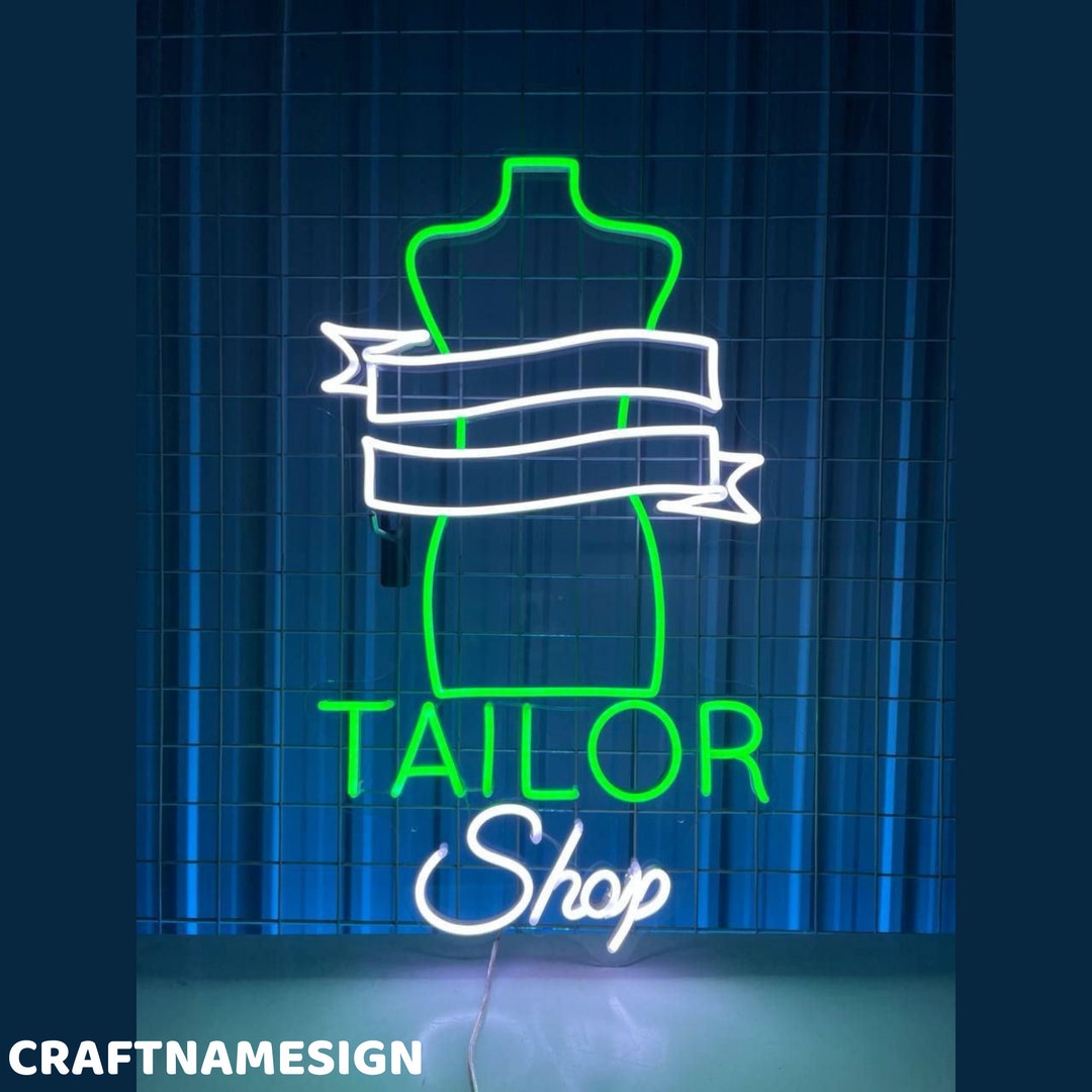 Tailor Shop Neon Sign, Clothing Boutique Led Sign, Custom Neon Sign ...