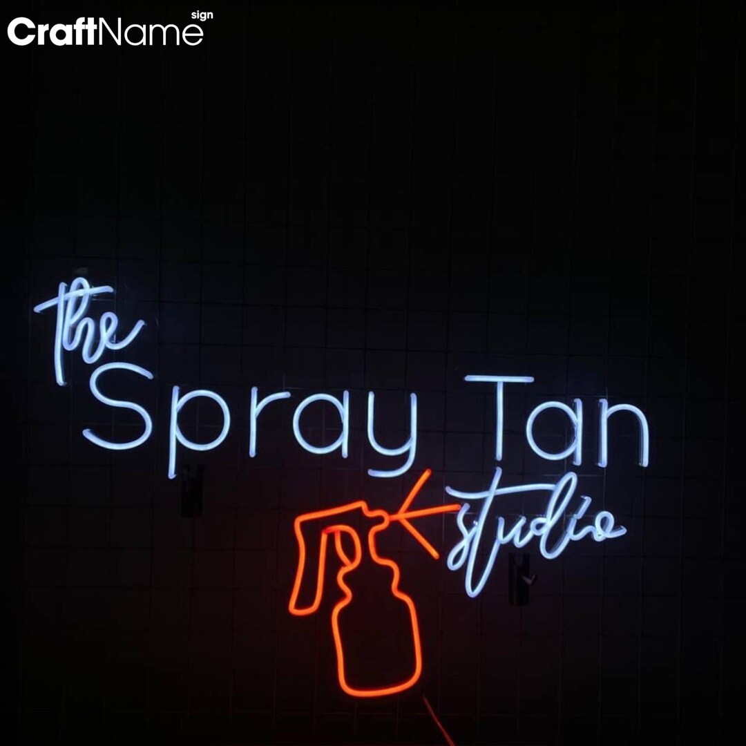 The Spray Tan Studio Neon Sign, Tanning Beauty Salon & Spa Led Sign ...