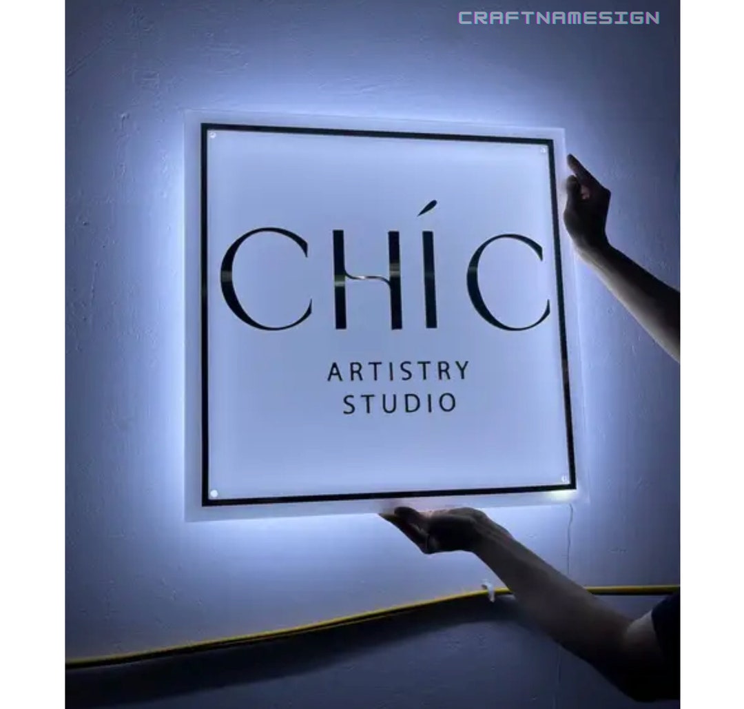 Personalize Acrylic Logo/signboard LED Light, Custom Frosted Acrylic ...