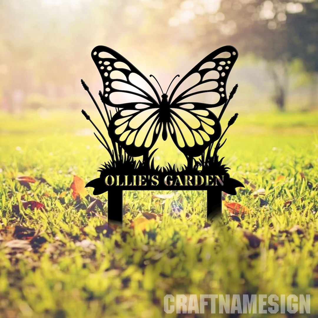 Custom Monarch Butterfly Garden Metal Stake, Butterfly Garden Stake ...