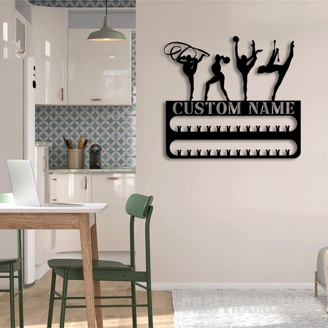 Personalized Rhythmic Gymnastics Medal Hanger Wall Led Light, Metal ...