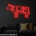 Butcher Shop Neon Sign, BBQ Cow Butcher Led Sign, Custom Neon Light ...