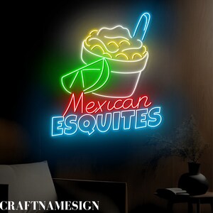 Mexican Esquites Neon Sign, Esquite Led Sign, Custom Neon Sign, Mexican ...