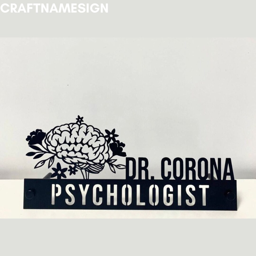 Custom Wooden Psychologist Desk Name Plate, Psychologist Metal ...