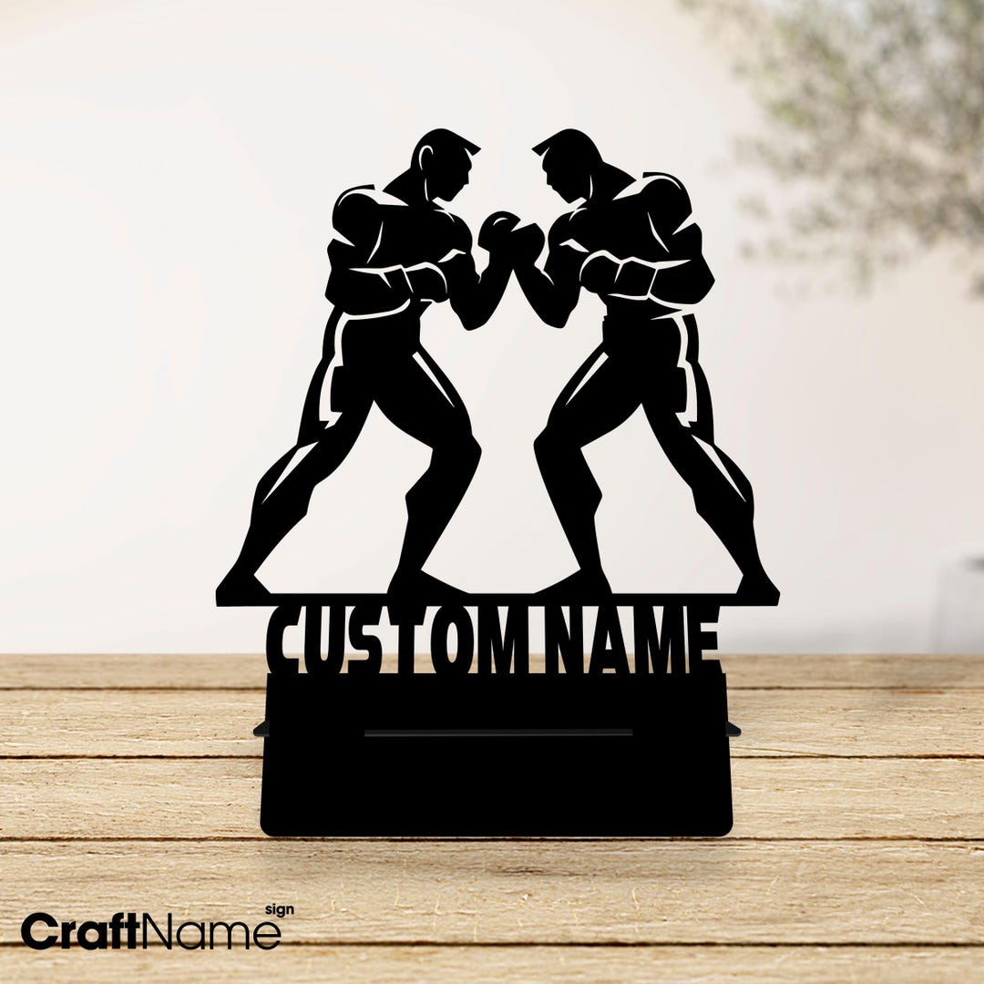 Personalized Boxing Name Metal Stand for Phone and Tablet, Boxer Phone ...