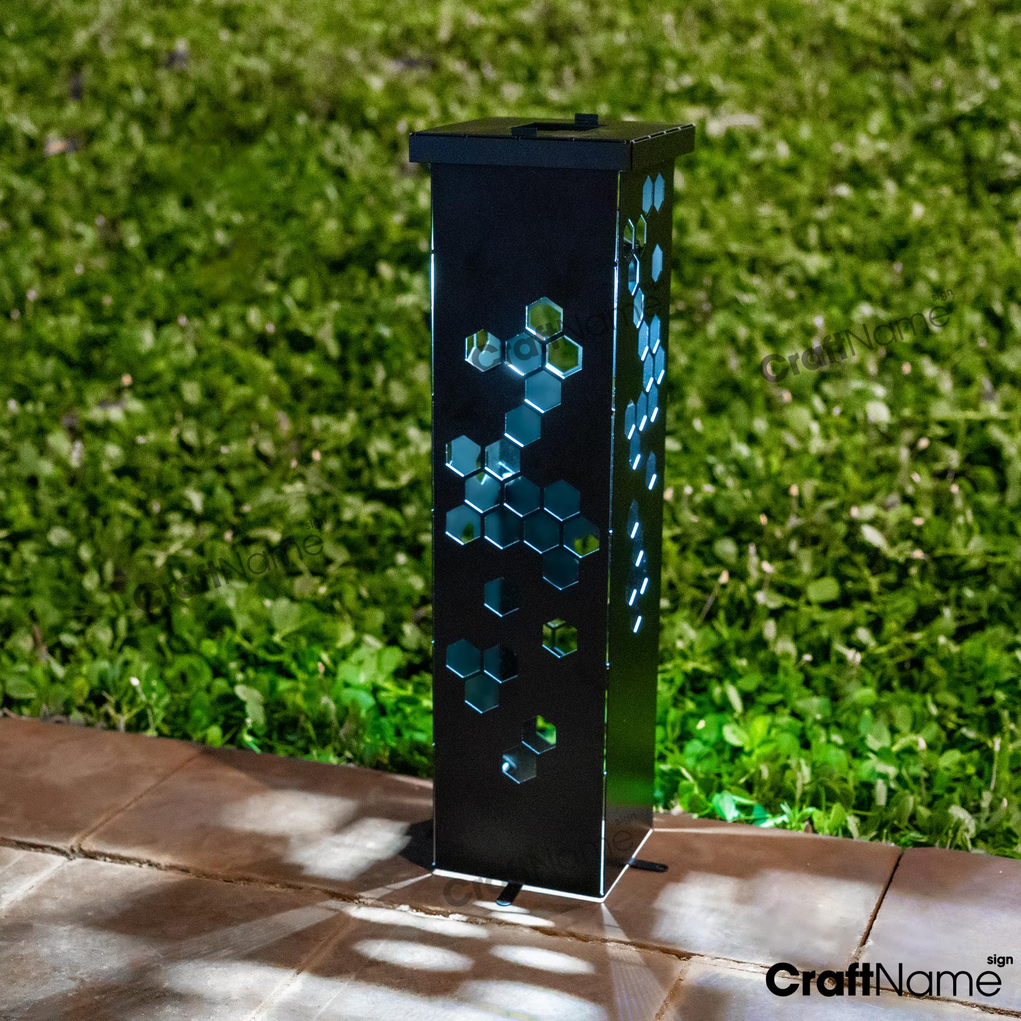 Outdoor Garden Column Metal Yard Decor, Garden Pillar Metal Garden Art ...