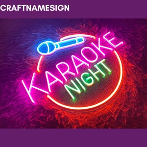 Karaoke Night Neon Sign, Karaoke Night Led Sign, Custom Neon Sign ...