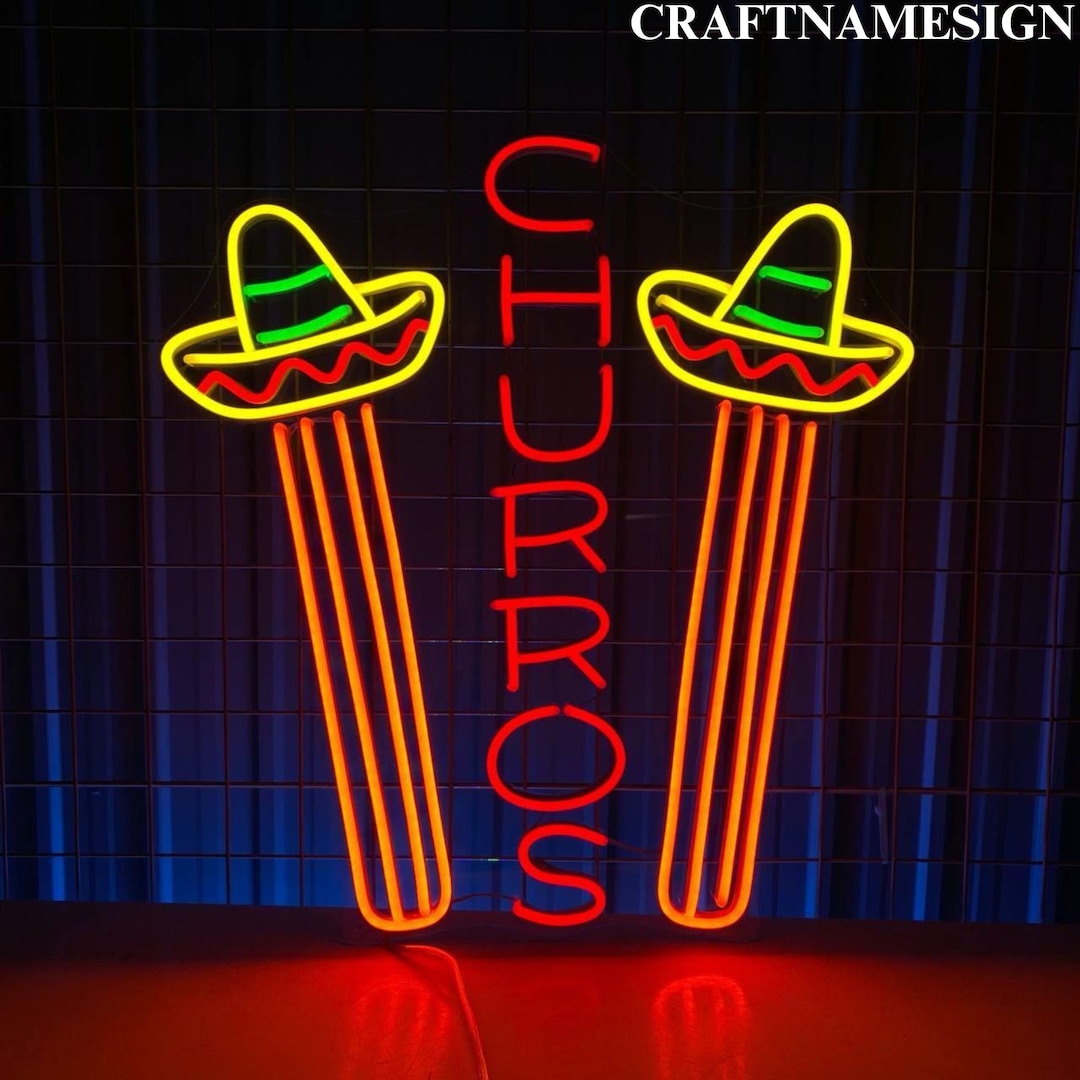 Fiesta Spanish Churros Neon Sign, Spanish Churros Led Sign, Custom Neon ...