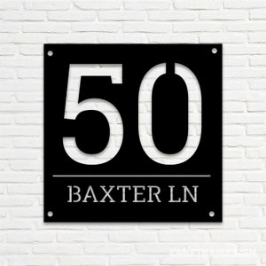 House Number Metal Wall Art LED Light - Personalized Address Led Sign ...