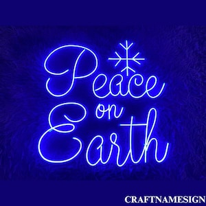 Peace on Earth Neon Sign, Peace on Earth Christmas Led Sign, Custom ...