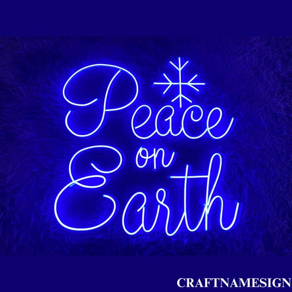 Peace on Earth Lighted Outdoor Sign - Etsy