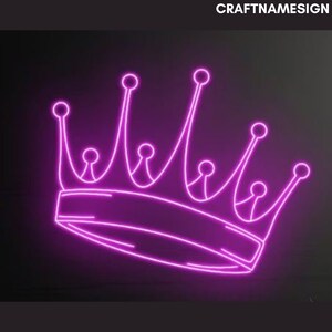 Crown Neon Sign, King Crown Led Sign, Custom Neon Sign, Royal Crown Led ...