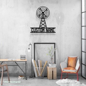 Custom Ham Radio Metal Wall Art LED Light - Personalized Amateur Radio ...