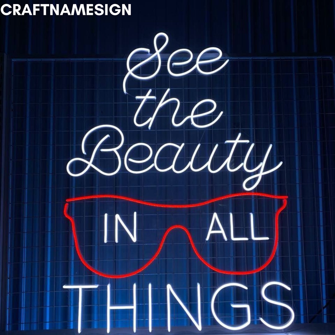 See the Beauty in All Things Neon Signs, Optometry Clinic Wall Led ...