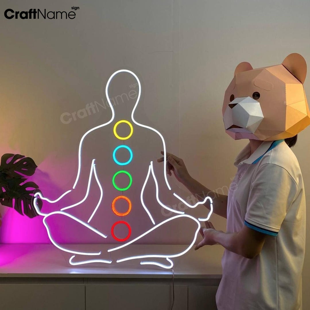 Chakra Healing Neon Led Lights, Chakra Meditation Led Sign for Yoga ...