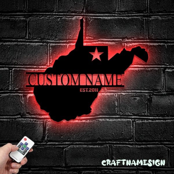 West Virginia Sign - Etsy