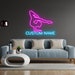Custom Female Gymnastics Neon Wall Art Personalized Girl Gymnast Name ...