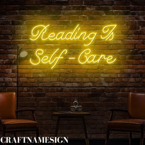 Reading is Self-care Neon Sign, Read Book Led Sign, Custom Neon Sign ...