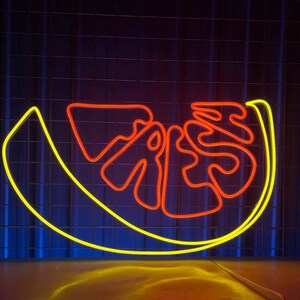 Fresh Orange Neon Sign, Fresh Orange Led Sign, Custom Neon Sign, Bar ...