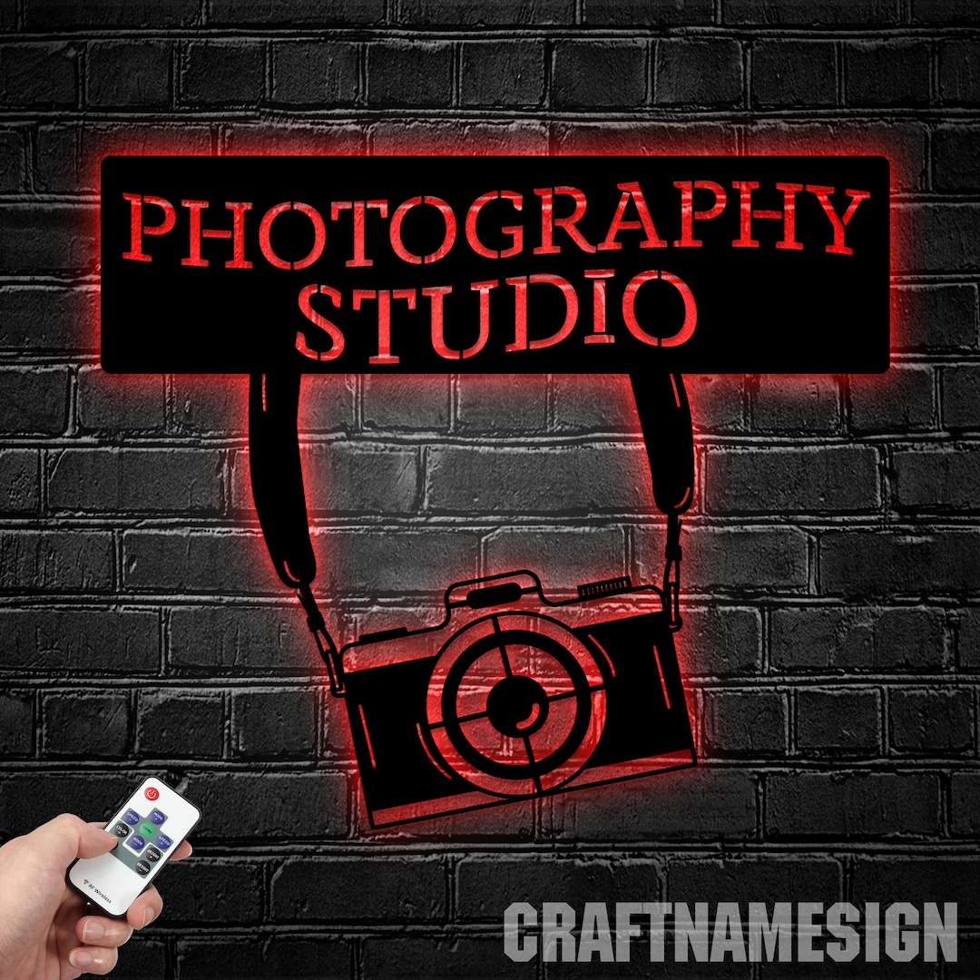 Personalized Photographer Metal Sign,custom Camera Sign, Camera Wall ...