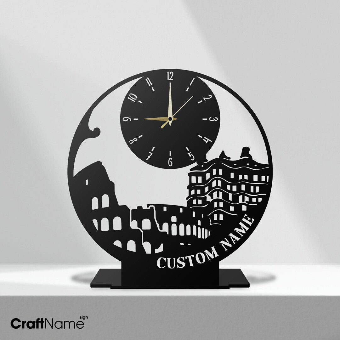 Personalized Architect Metal Table Clock, Custom Architecture Office ...