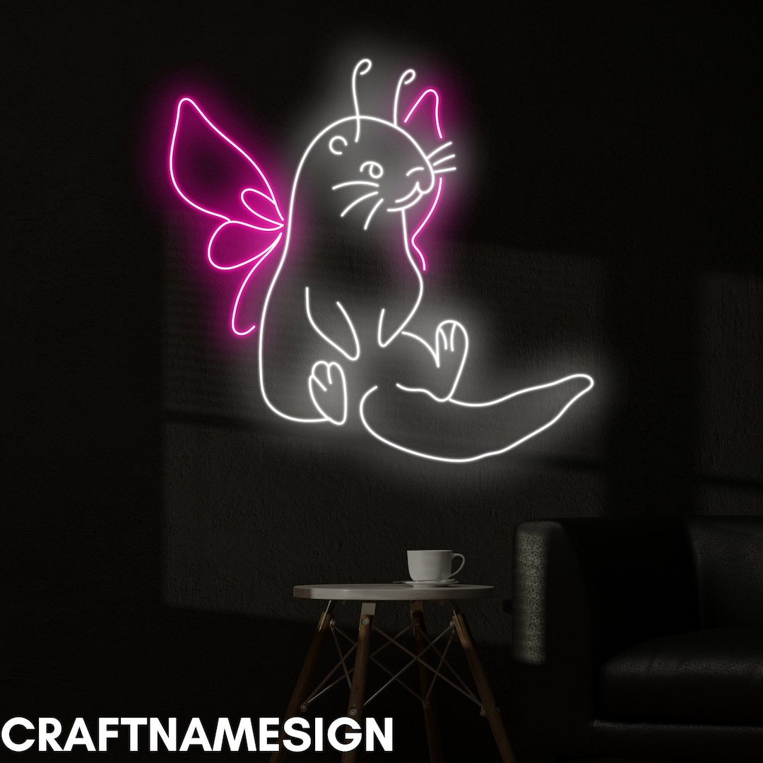 Otter With Wings Neon Sign, Otter Wings Led Sign, Custom Neon Sign ...