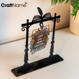 Custom Signpost Metal Desk Art, Signpost Stand for Book Nook or Library ...