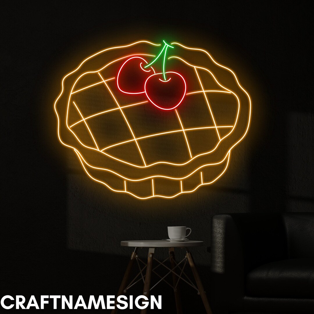 Apple Cake Neon Sign, Apple Cake Led Sign, Custom Neon Sign, Apple ...