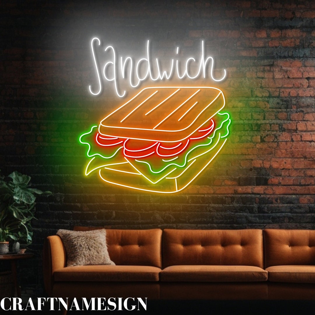 Open Sandwich Fast Food Shop Led Sign, Sandwich Neon Sign, Custom Neon ...