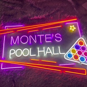 Pool Hall Neon Sign, Pool Hall Led Sign, Billiards Neon Signs ...