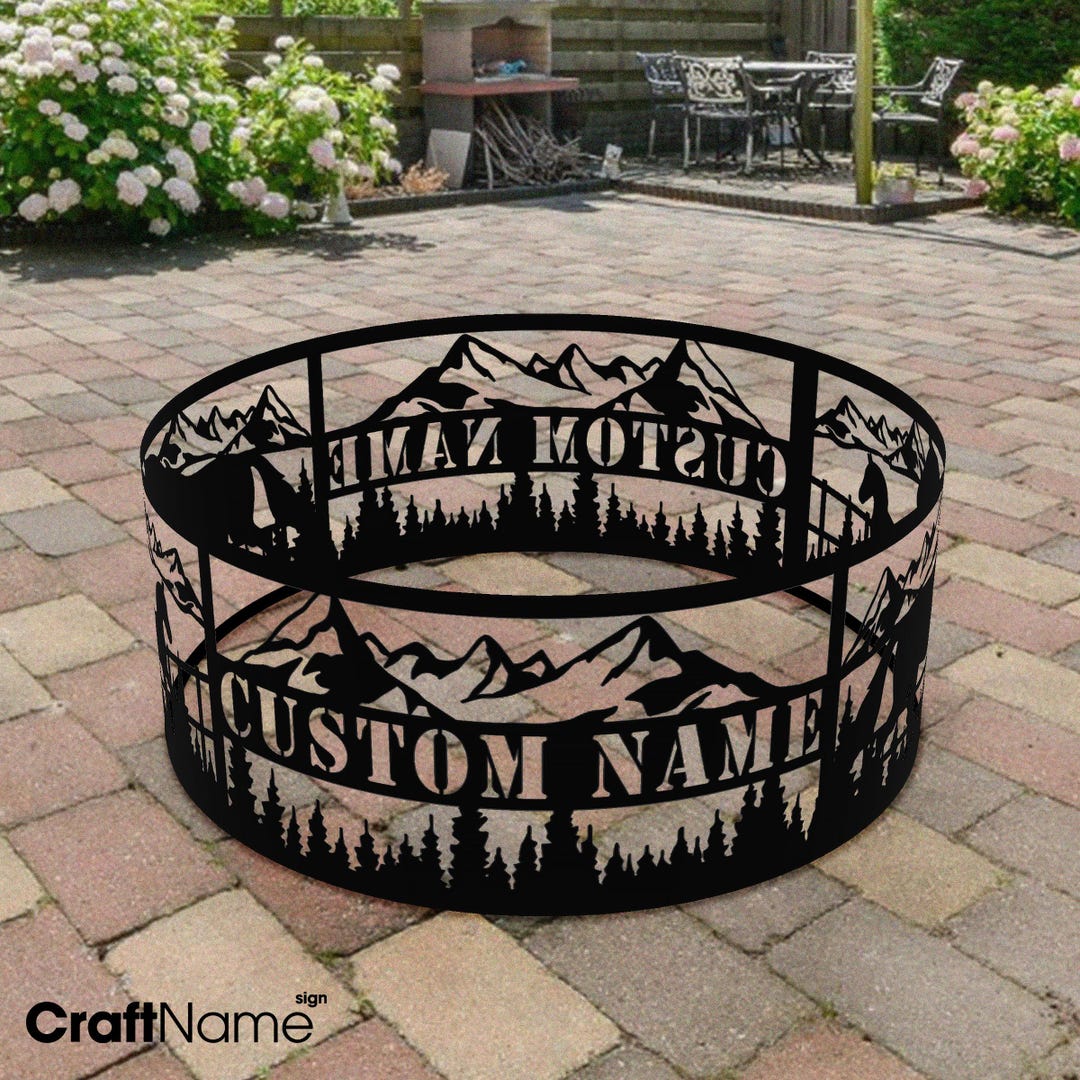 Custom Horse Fire Ring, Personalized Metal Fire Pit, Outdoor Horse ...