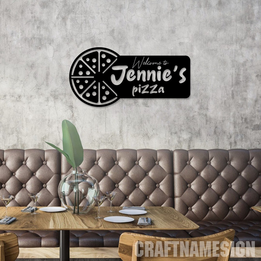 Personalized Pizzeria Sign, Pizza Sign, Shop Sign, Kitchen Decor ...