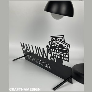 Custom Wooden Mechanic Desk Name Plate, Garage Mechanical Engineer ...