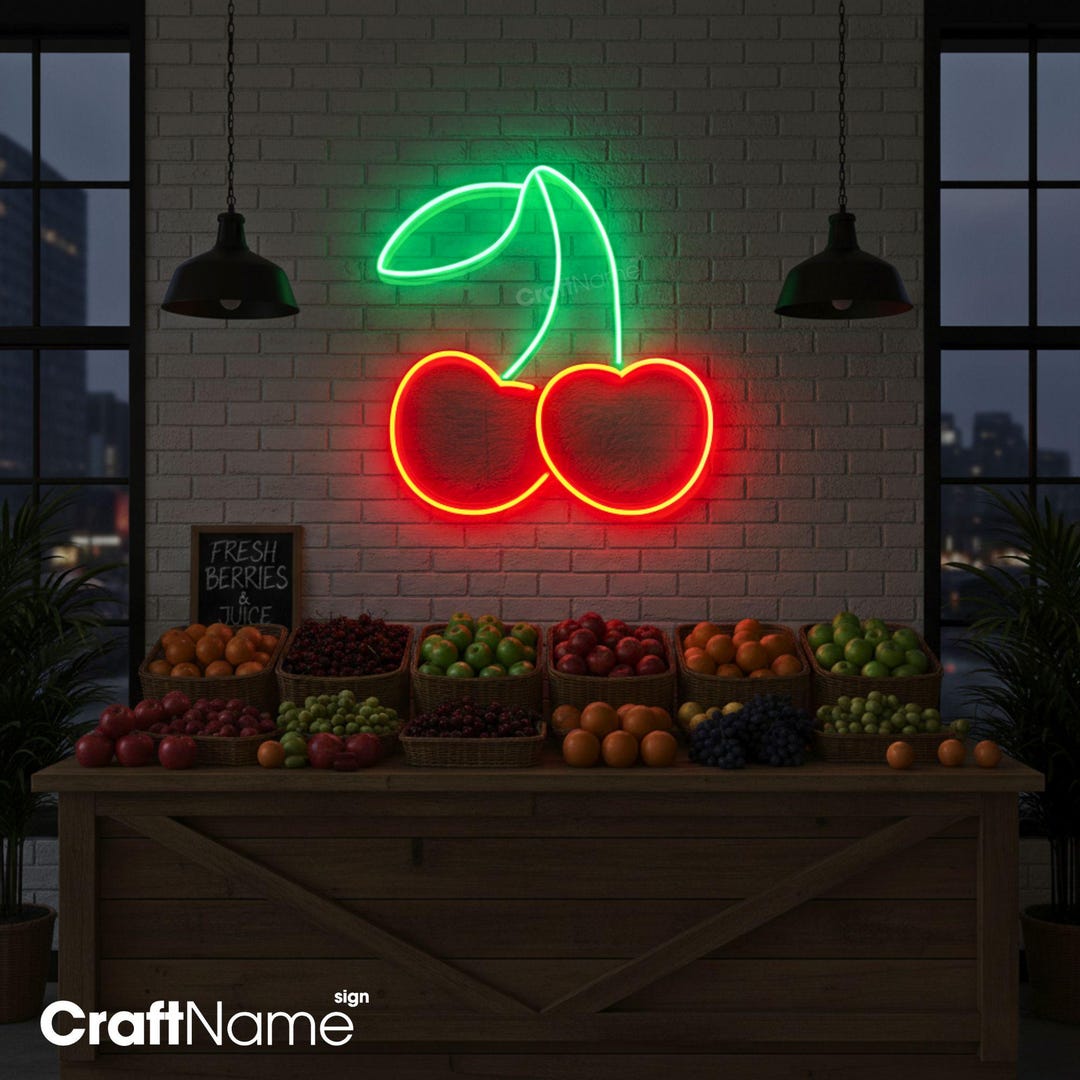 Sweet Cherry Led Sign, Sweet Cherry Neon Sign, Custom Neon Sign, Cherry ...
