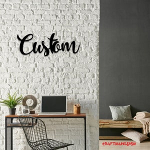 Your Custom Text Words Metal Wall Art LED Light - Personalized Name ...