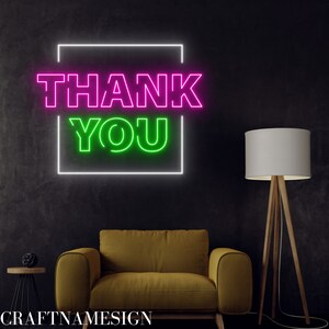 Thank You Neon Sign, Thank You Led Sign, Custom Neon Sign, Good Bye ...