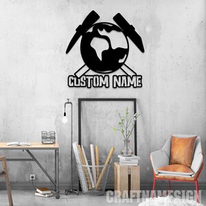 Custom Geologist Metal Wall Art LED Light, Personalized Geologistname ...