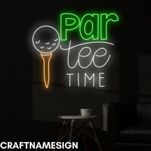 Par Tee Time Neon Sign, Golfing Led Sign, Custom Neon Sign, Golfing ...