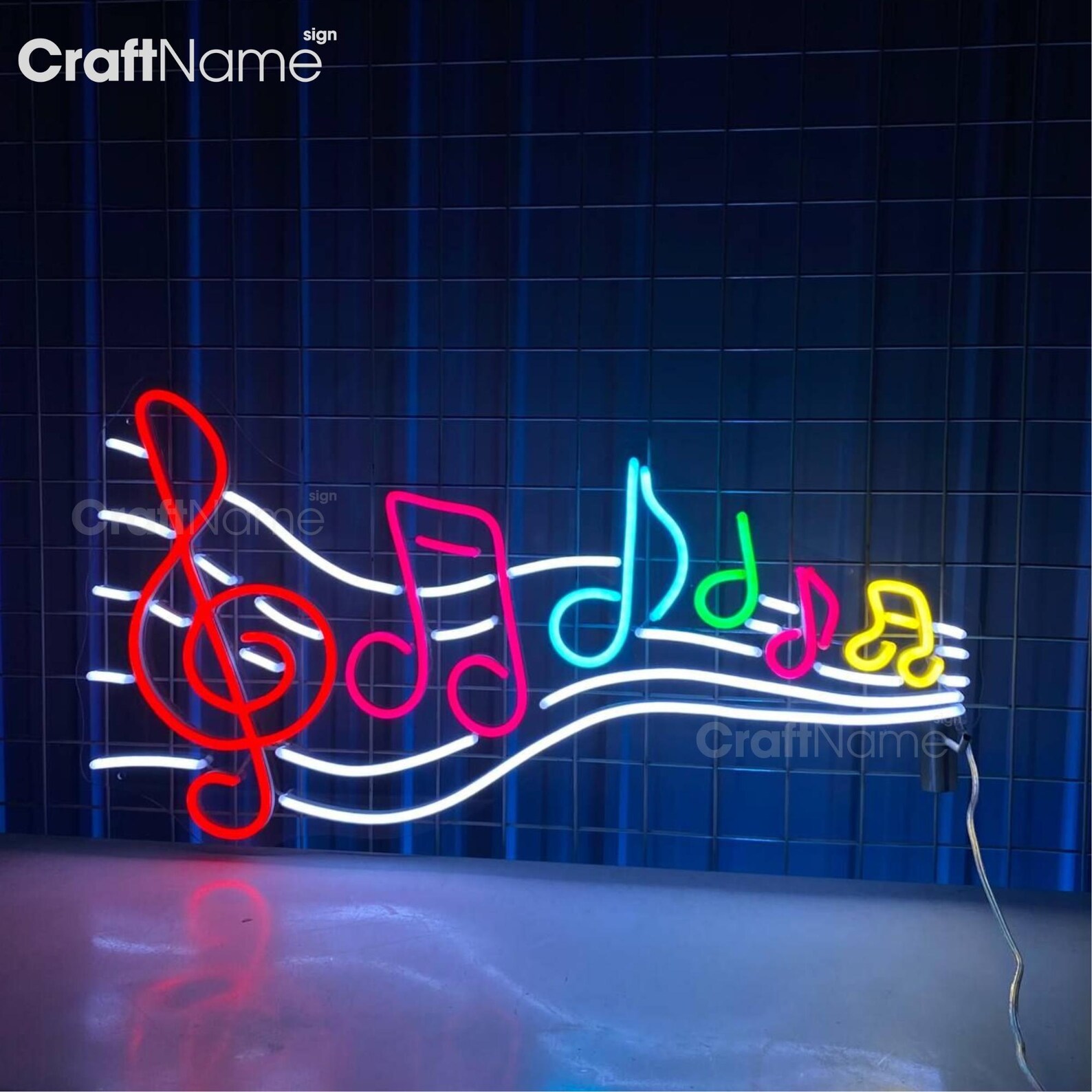 Musical Note Led Sign, Musical Note Neon Sign, Custom Neon Sign, Music ...